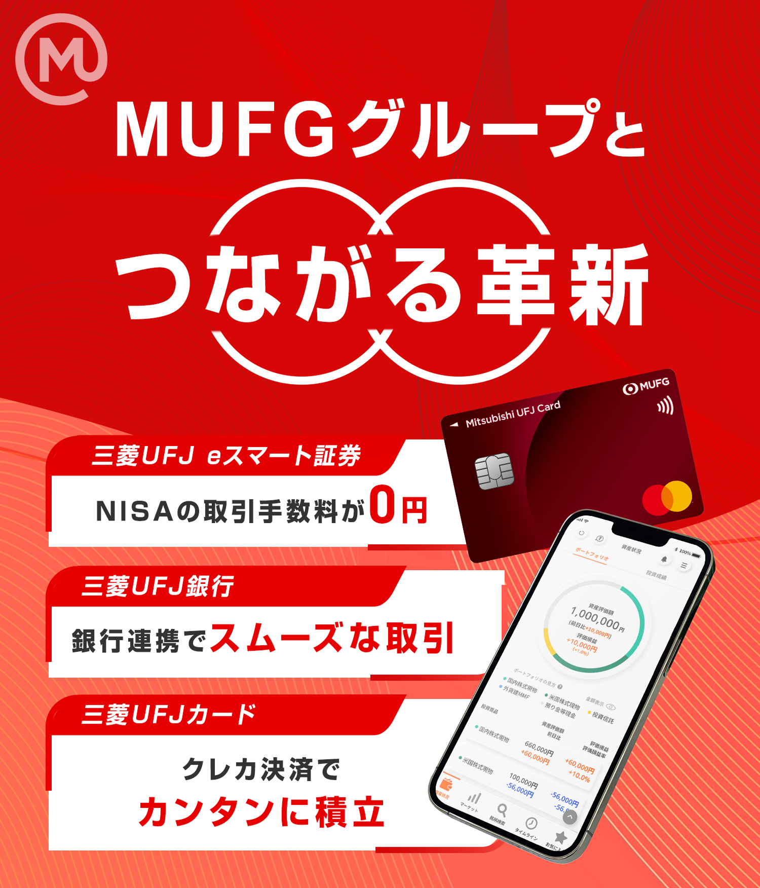 MUFGグループとつながる革新 | 三菱UFJ eスマート証券（旧社名：auカブコム証券）